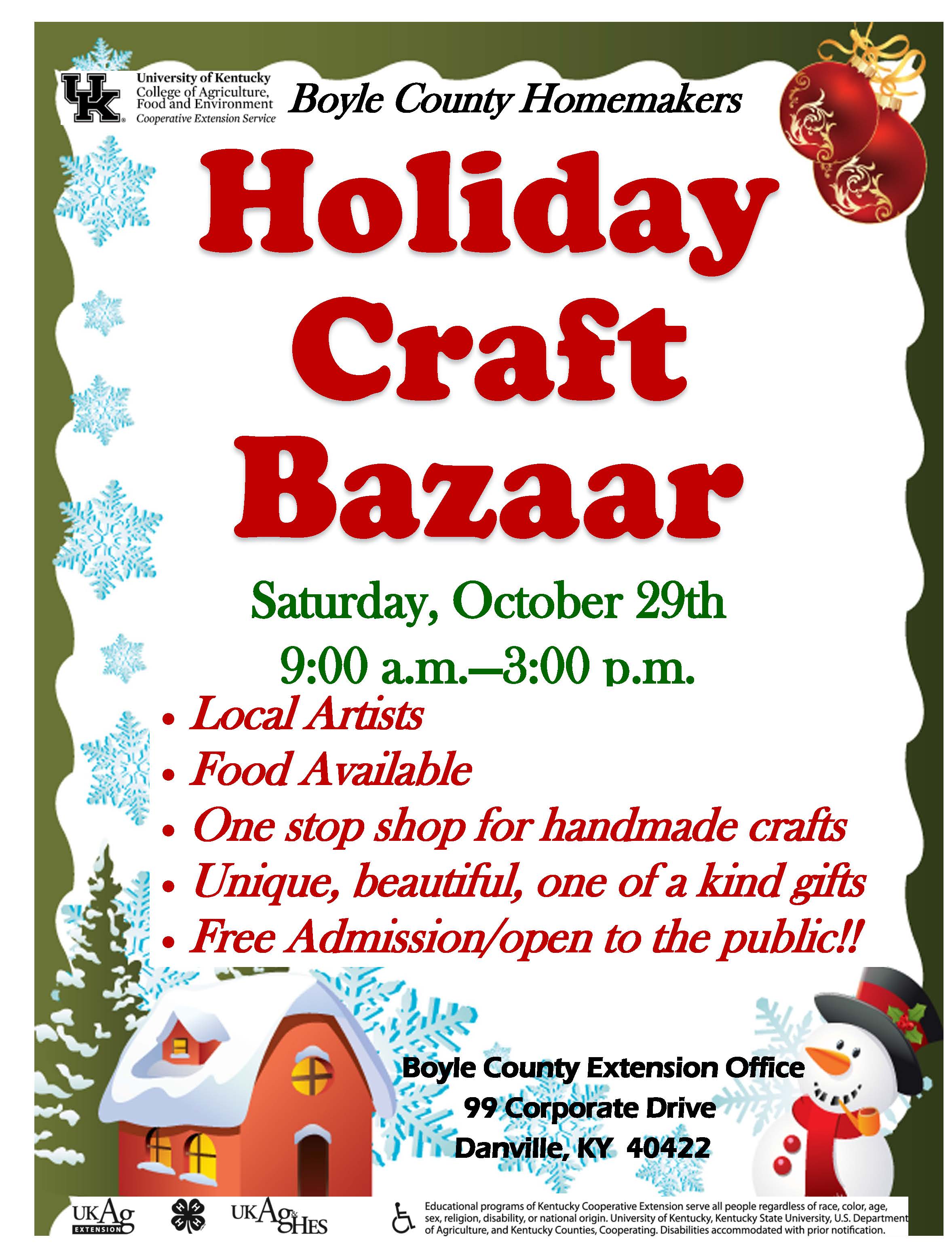Holiday Craft Bazaar returns to Extension Office | The Advocate-Messenger