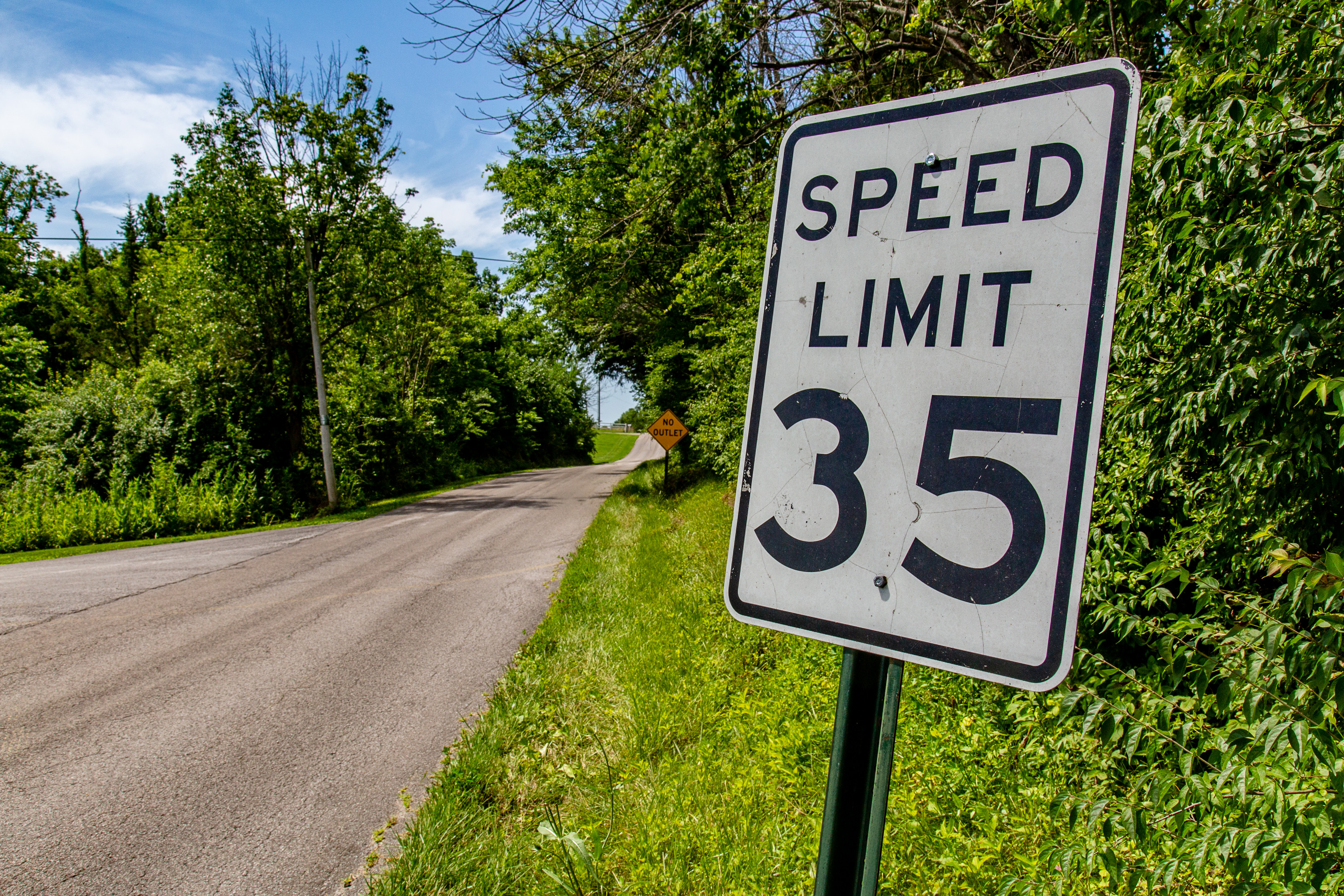 Speed Limit 35 Road Sign